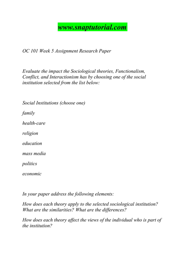 Soc 101 Effective Communication / snaptutorial.com