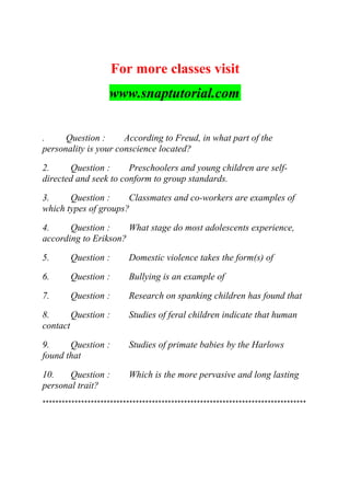 Soc 101 Effective Communication / snaptutorial.com
