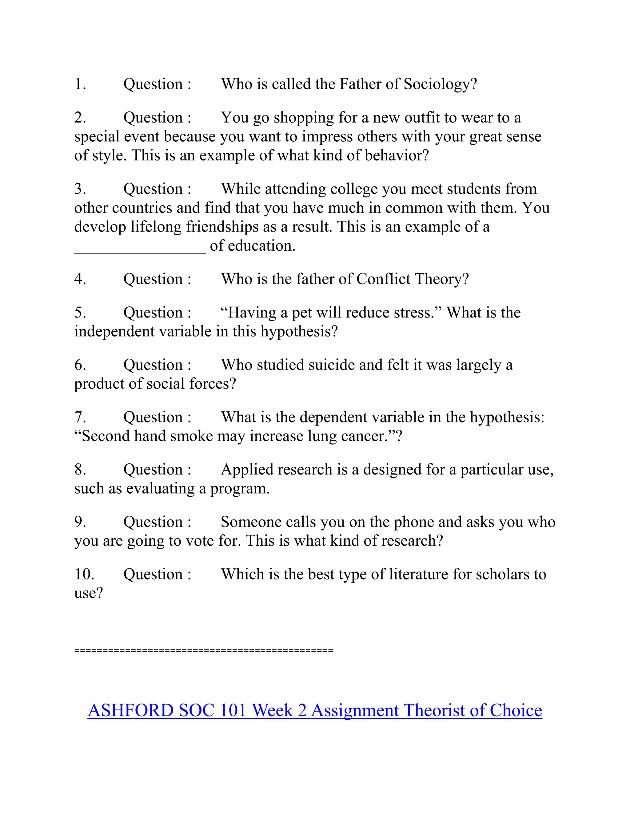 Soc 101 Effective Communication - tutorialrank.com