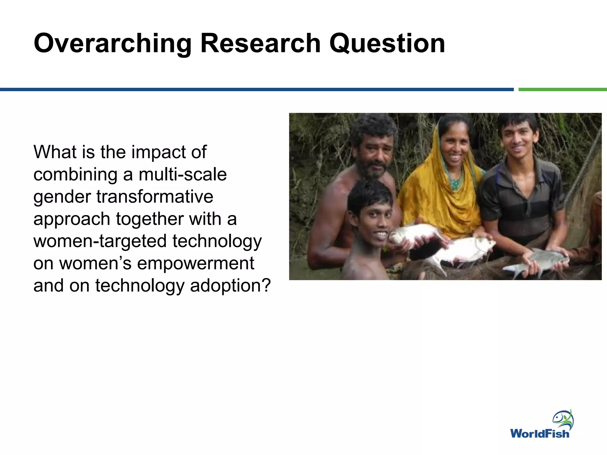 Merging the social with the technical: Using a gender transformative ...