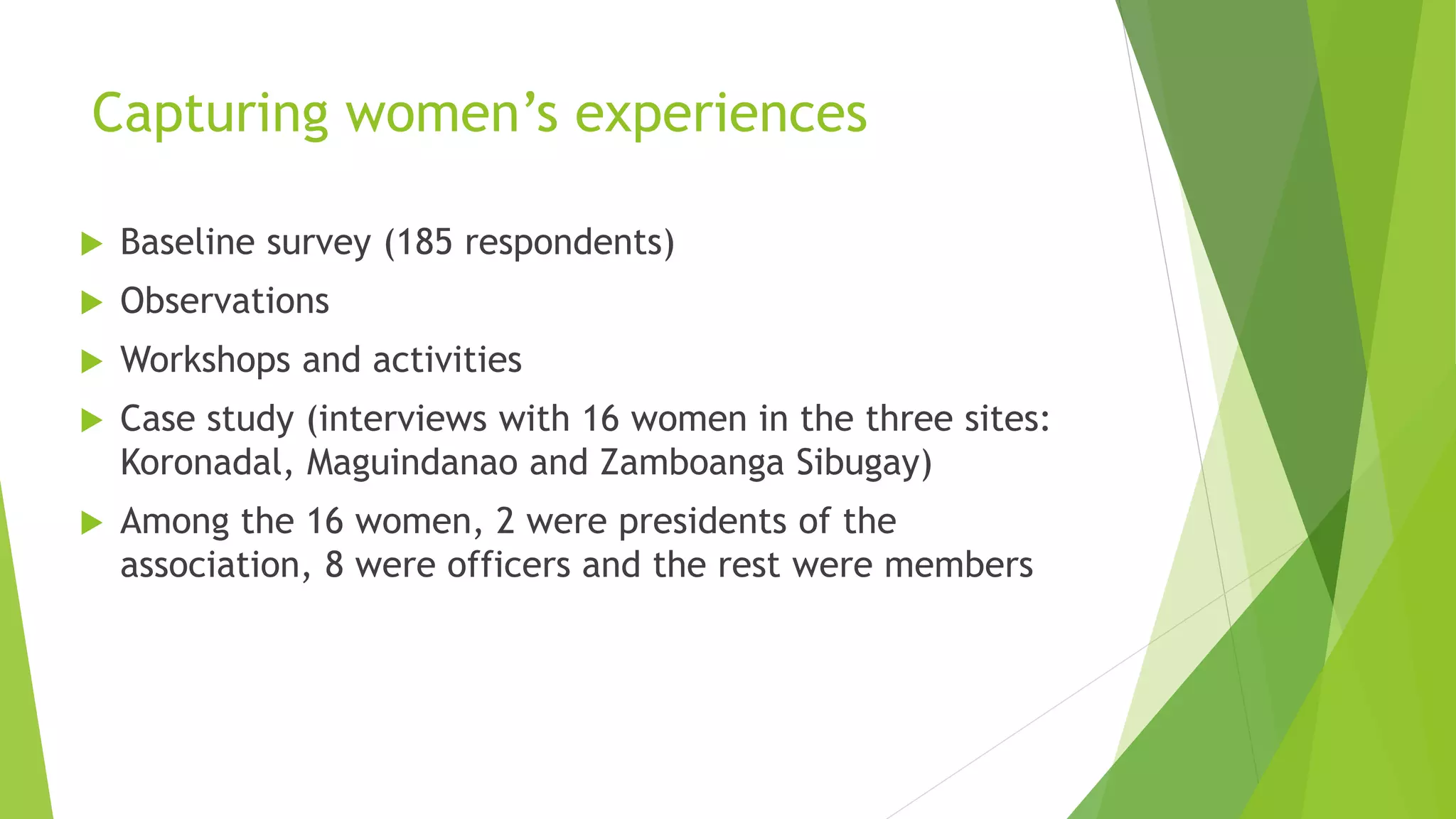 Farms not arms: The role of women in conflict-vulnerable communities in the Philippines | PPTX