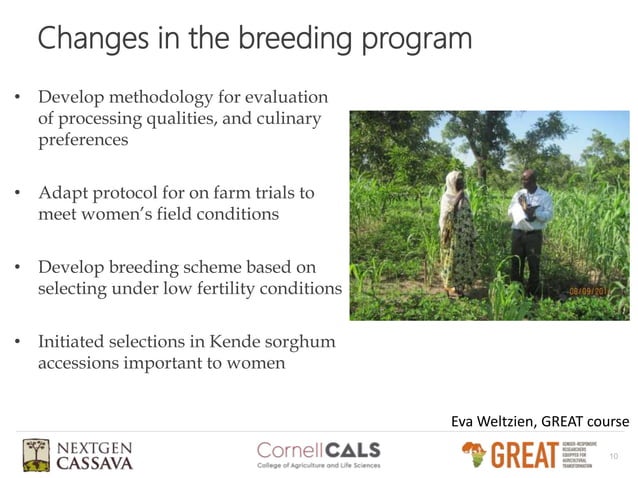 Gender-responsive breeding and product profiles - Developing gender-responsive plant and animal ...