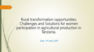 Rural transformation opportunities | PPT
