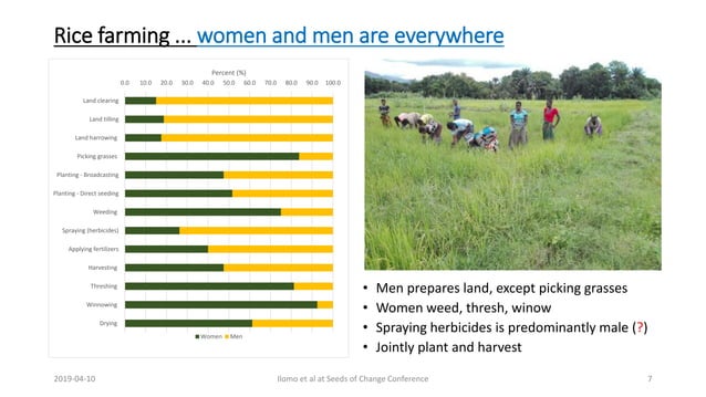 Gendered participation in the rice value chain. New insights from Kyela ...