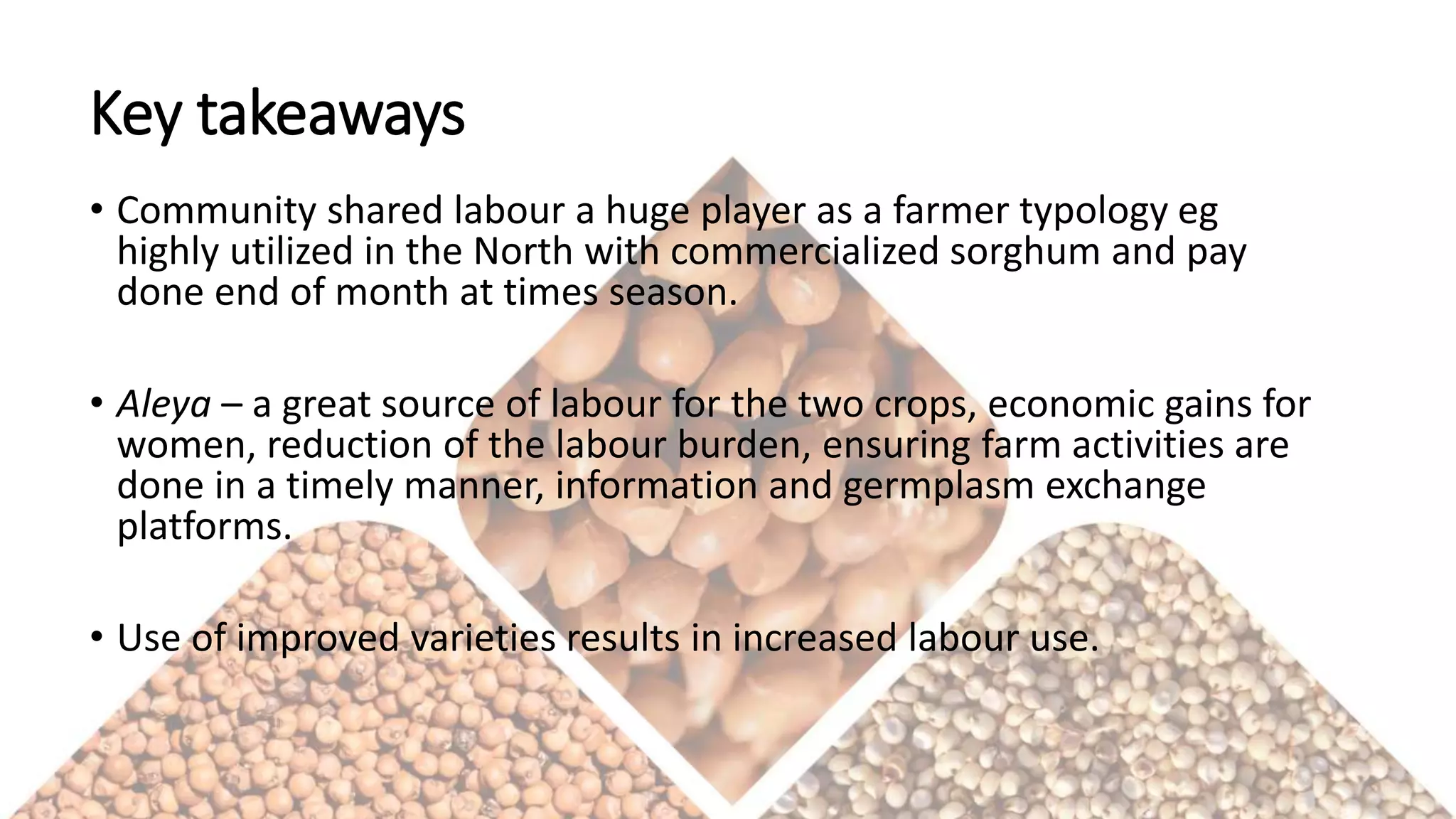 The role of paid and unpaid labour on sorghum and finger millet ...