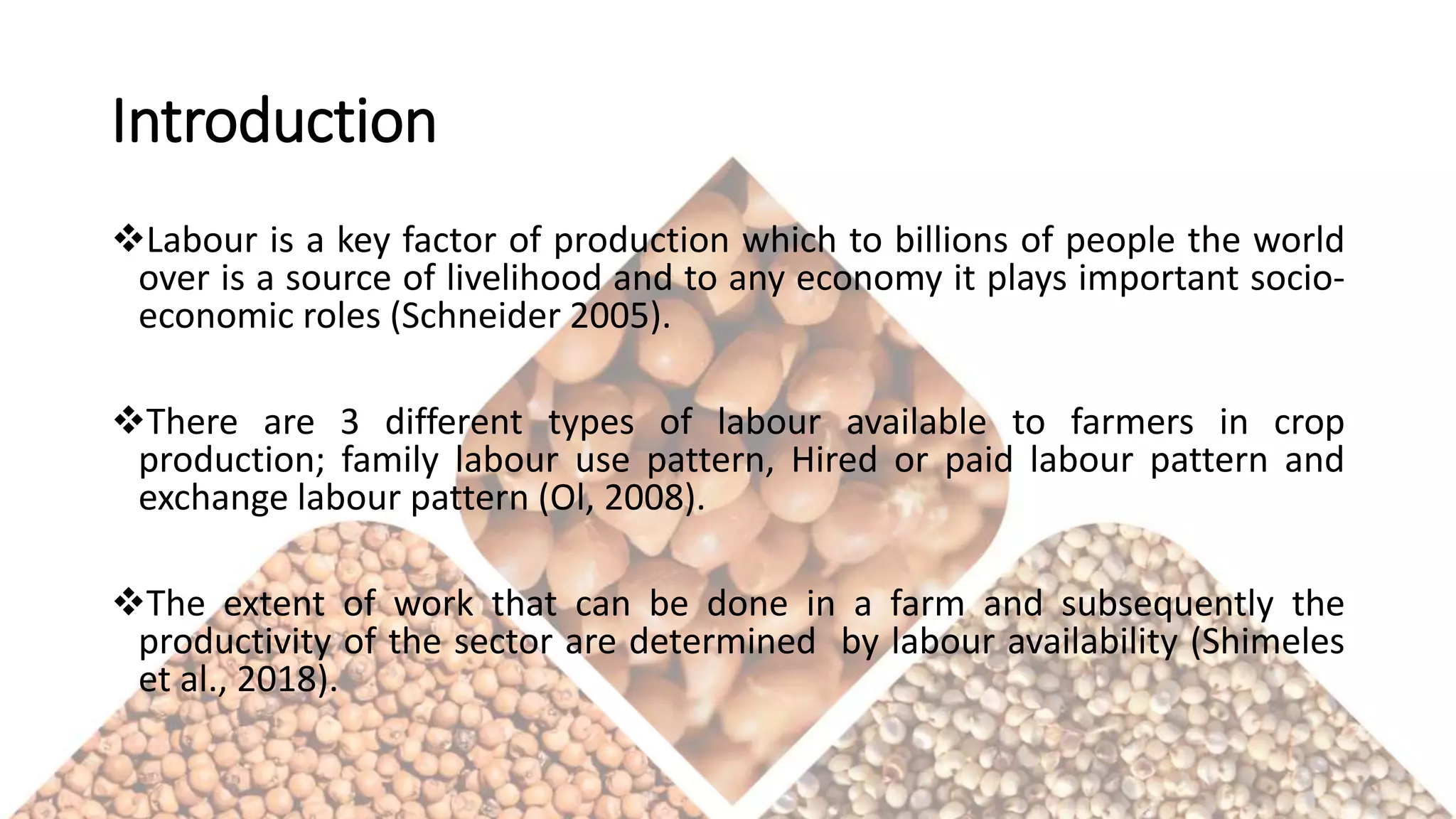 The role of paid and unpaid labour on sorghum and finger millet ...