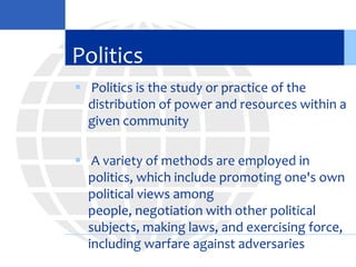 Politics, Government & Laws | PPTX