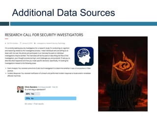 SOC2016 - The Investigation Labyrinth | PPTX