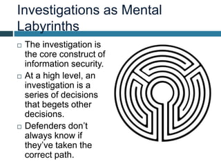 SOC2016 - The Investigation Labyrinth | PPTX
