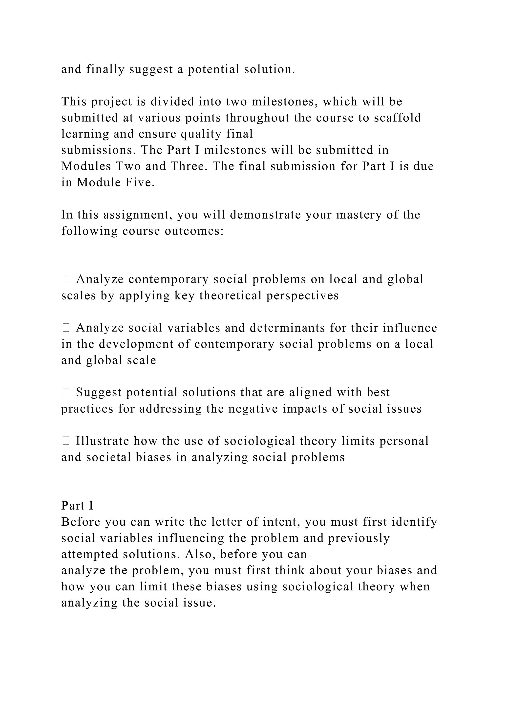 SOC 213 Final Project Part I Guidelines and Rubric Ov.docx