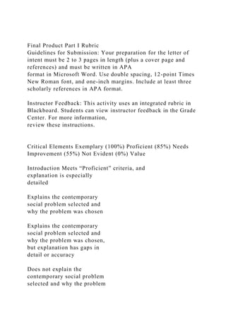 SOC 213 Final Project Part I Guidelines and Rubric Ov.docx
