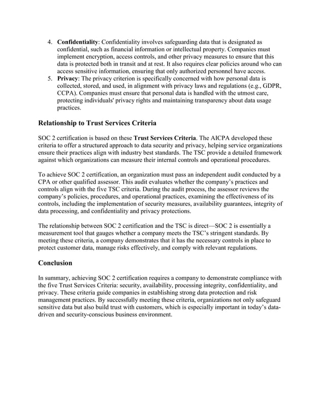 The relationship between SOC 2 certification | PDF