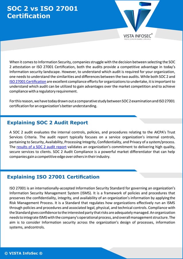 Soc 2 vs iso 27001 certification withh links converted-converted | PDF