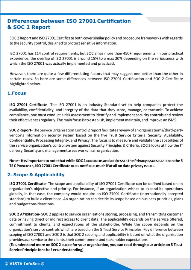 Soc 2 vs iso 27001 certification withh links converted-converted | PDF