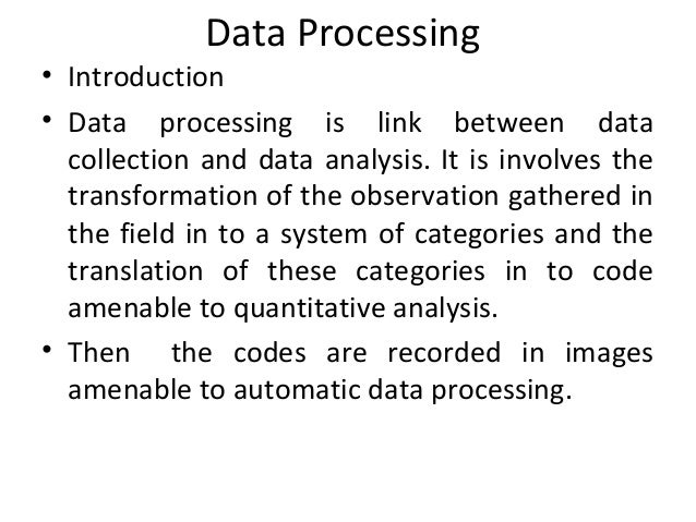 Data Processing