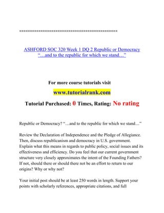 Soc 320 Effective Communication - tutorialrank.com