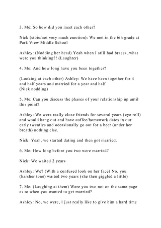 SOC 323 – Interview Questionnaire for Couples and FamiliesIn.docx