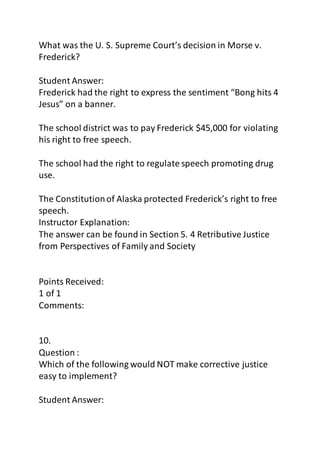 Soc 331 week 5 quiz | DOCX