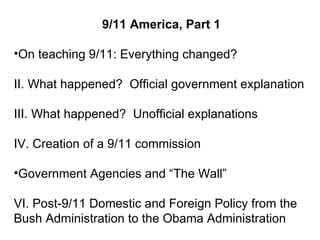 Soc345 lect3 911_america_part_1 | PPT