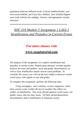 SOC 416 Effective Communication - snaptutorial.com