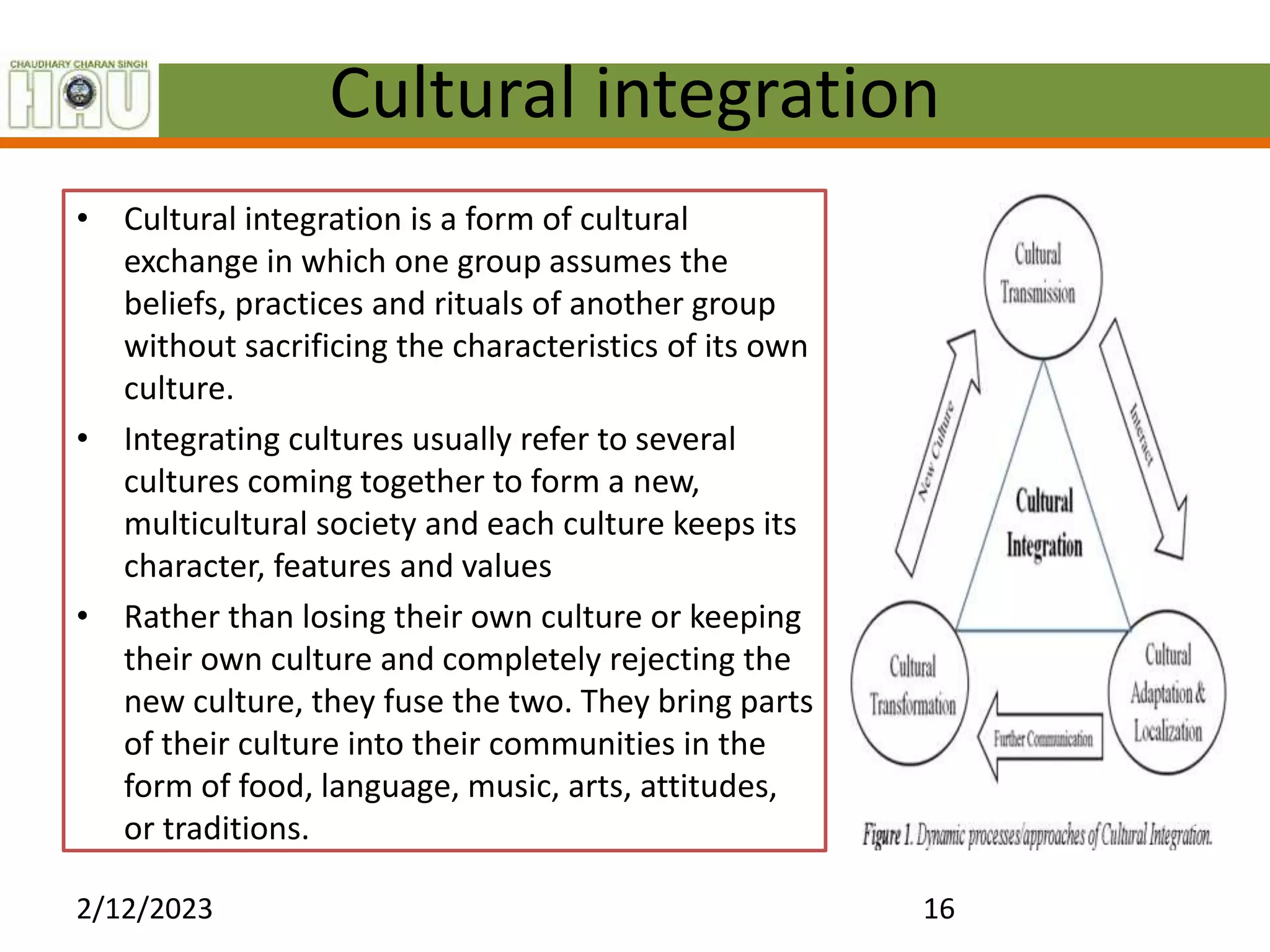 cultural relativism, cultural lag and cultural integration | PPTX