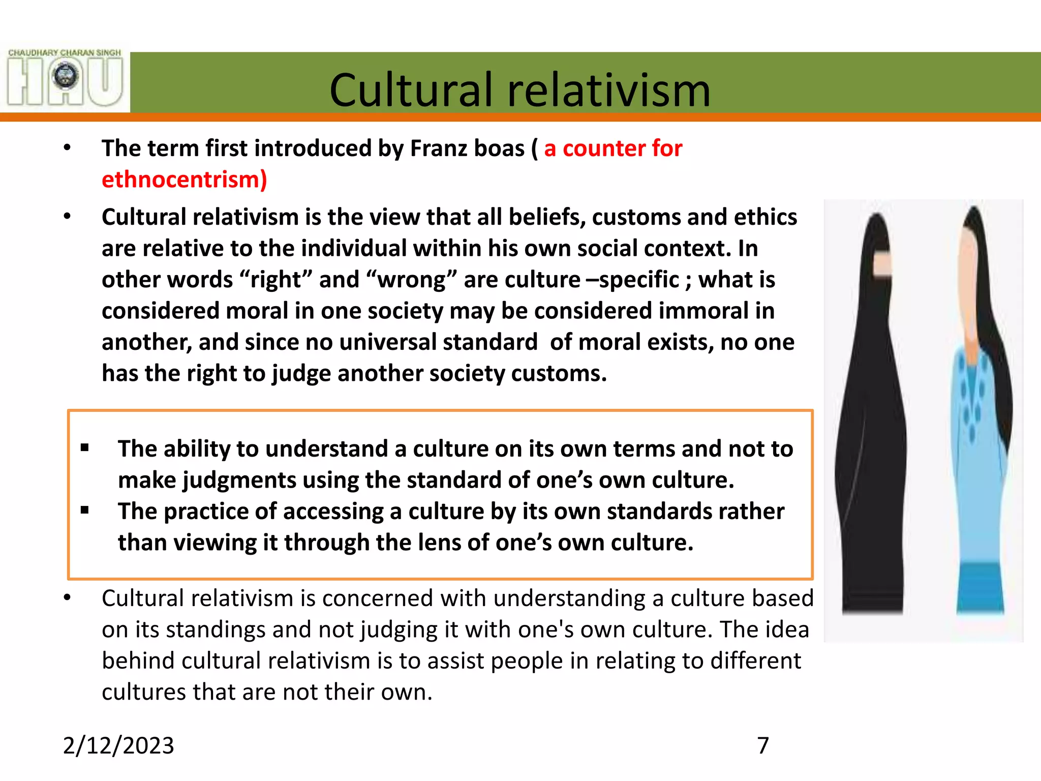 cultural relativism, cultural lag and cultural integration | PPTX