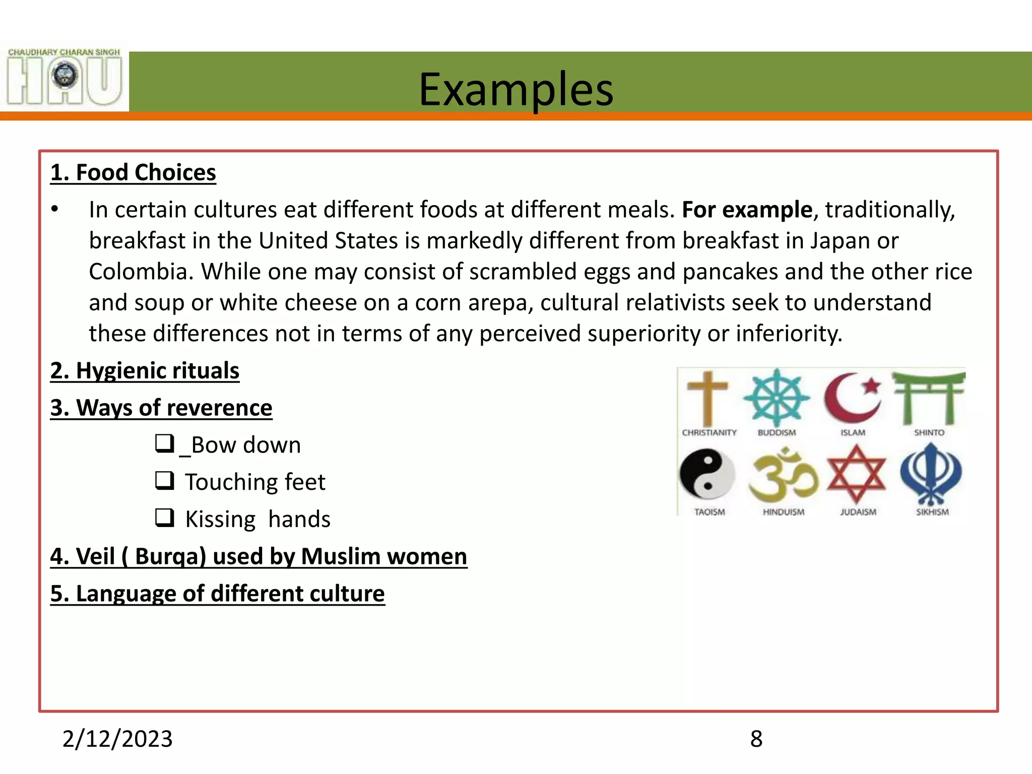 cultural relativism, cultural lag and cultural integration | PPTX