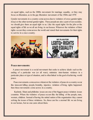 Social Movements with Contemporary Examples: | DOCX