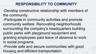 Social responsibility & ethics | PPTX