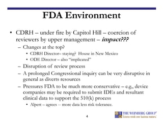 Overview of FDA Issues for Cardiovascular Device Makers | PPT