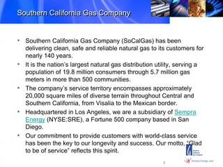 So Cal Gas General Session | PDF | Power and Energy Industry | Industries