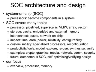 Soc architecture and design | PPT