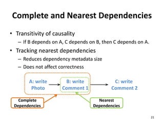 Orbe: Scalable Causal Consistency Using Dependency Matrices and Physical Clocks | PPT