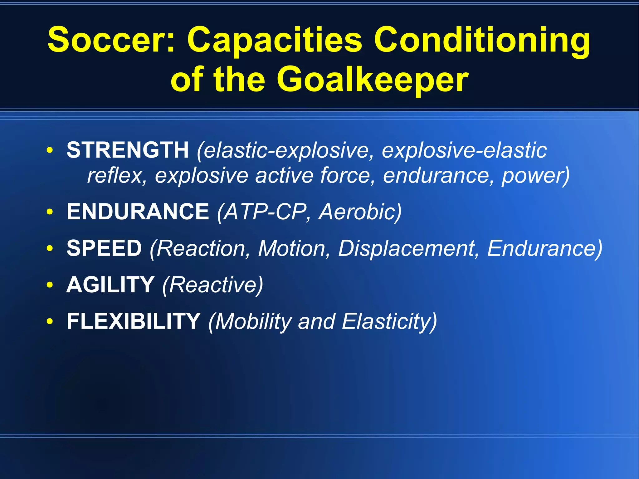 SOCCER: Training for Goalkeeper | ODP