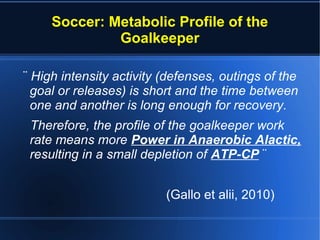 SOCCER: Training for Goalkeeper | ODP