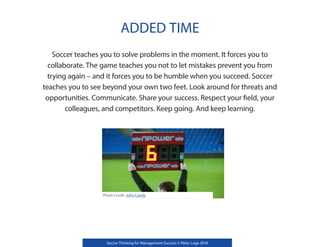 Highlights from Soccer Thinking for Management Success | PDF