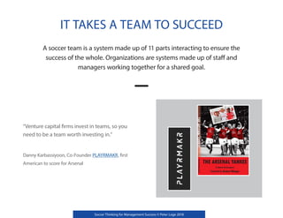 Highlights from Soccer Thinking for Management Success | PDF