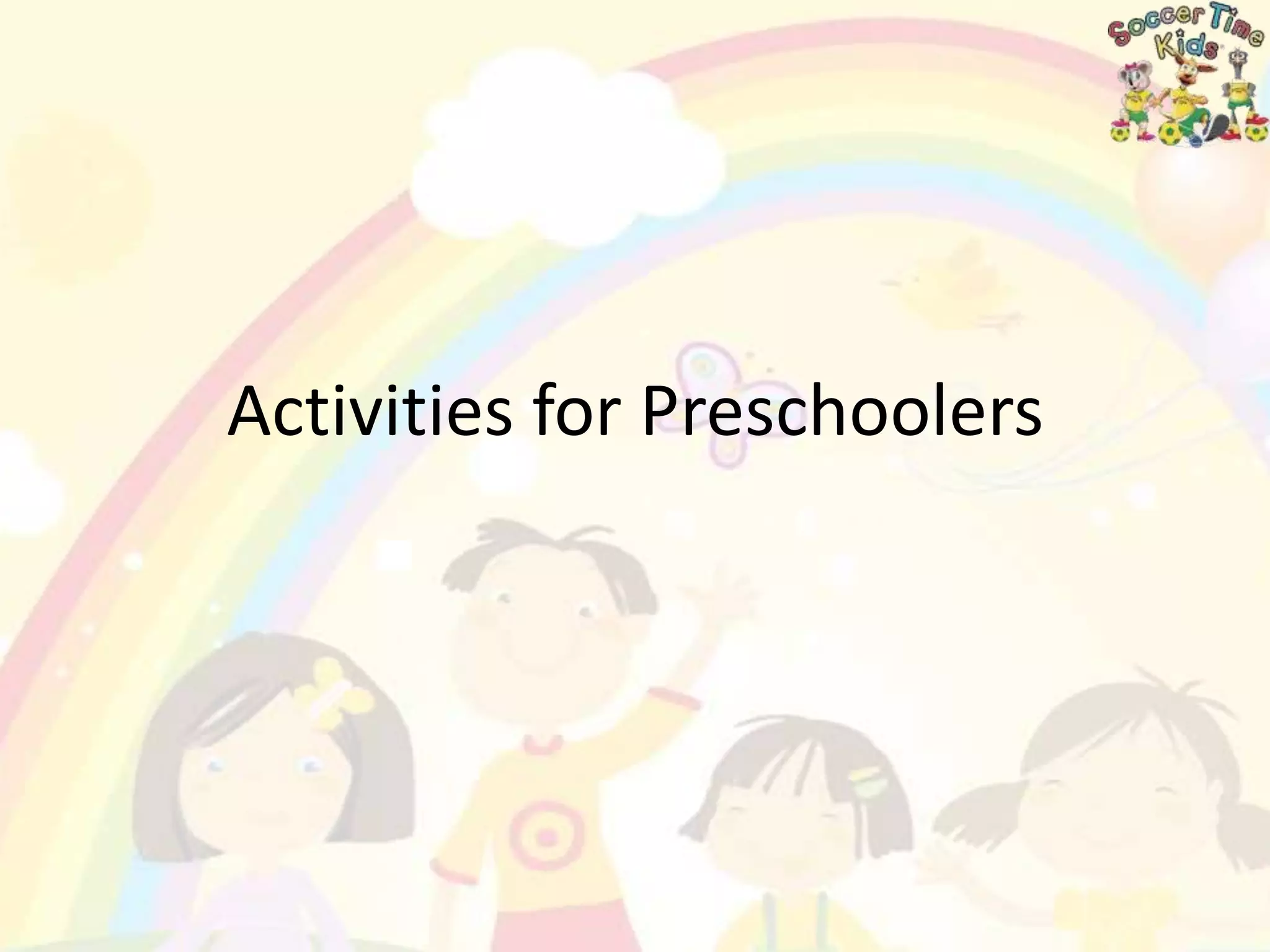 Activities For Preschoolers | PPTX