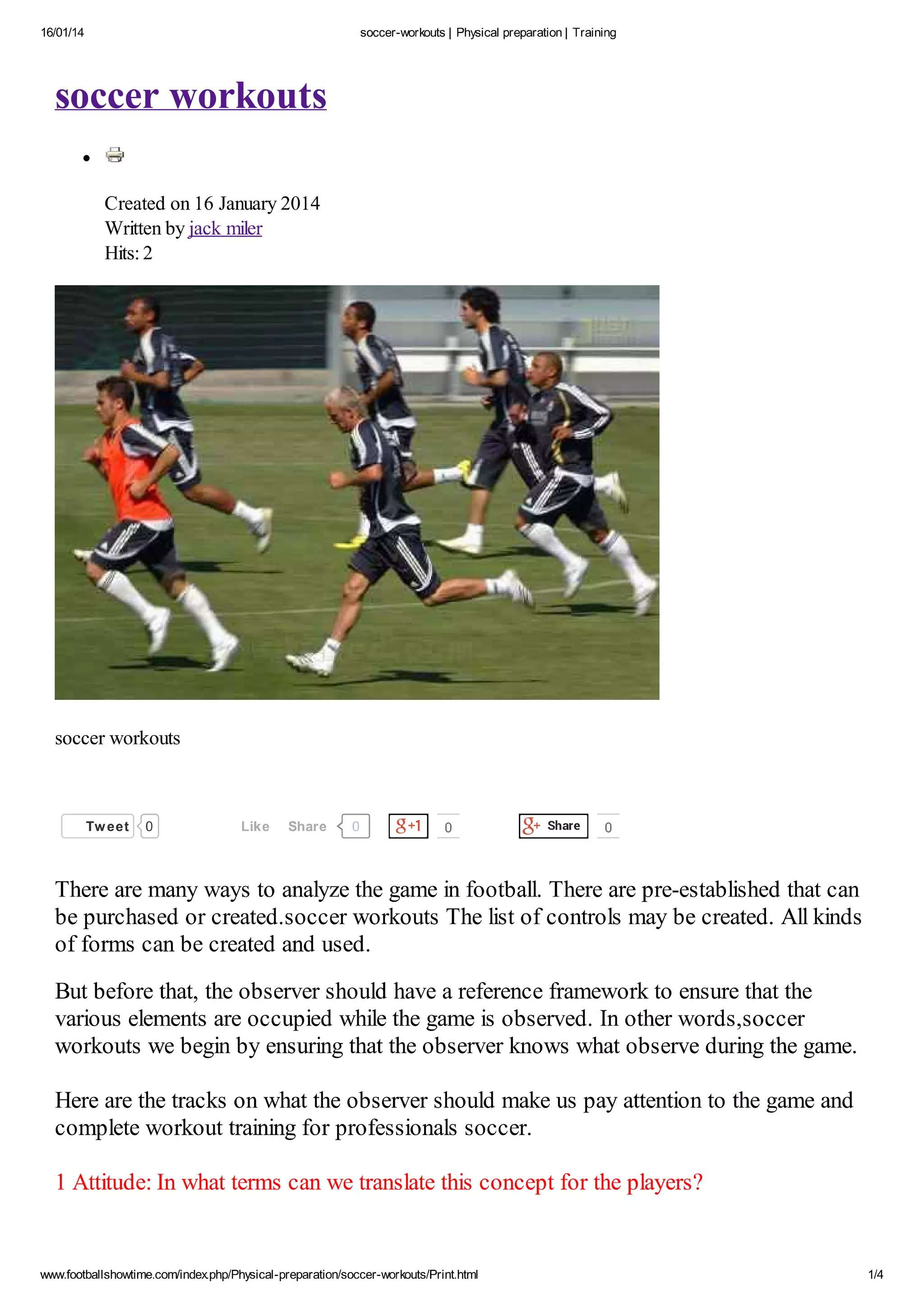 Soccer workouts | PDF