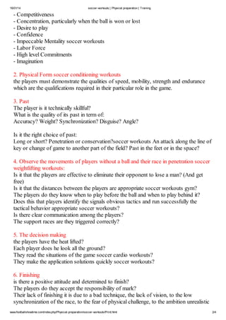 Soccer workouts | PDF