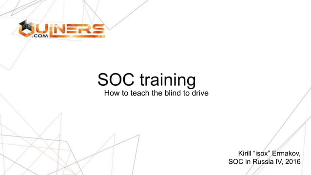 SOC training | PPTX