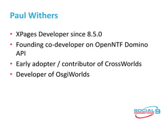 Social Connections 2015 CrossWorlds and Domino | PPT