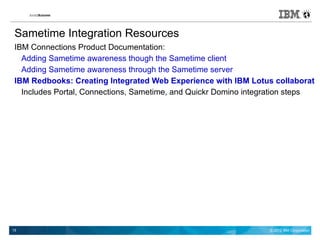Soccnx III - IBM Connections 3.0.1 Integration with Sametime | PPT
