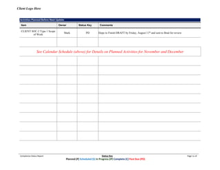 SOC-2 Compliance Status Report sample v10.0 | PDF