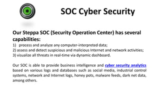 SOC Cyber Security | PPTX | Technology Industry | Industries