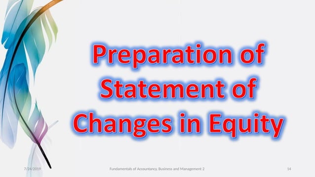STATEMENT OF CHANGE IN EQUITY DEFINITION | PPTX