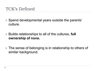 Soc emo class tck slides | PPTX | Family and Relationships
