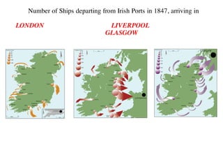 Irish Potato Famine Migration Map