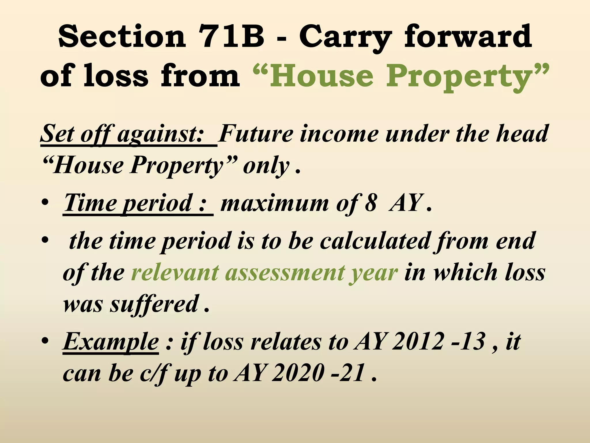 Set off and carry forward of losses | PPTX