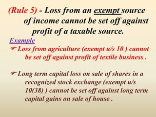 Set off and carry forward of losses | PPTX